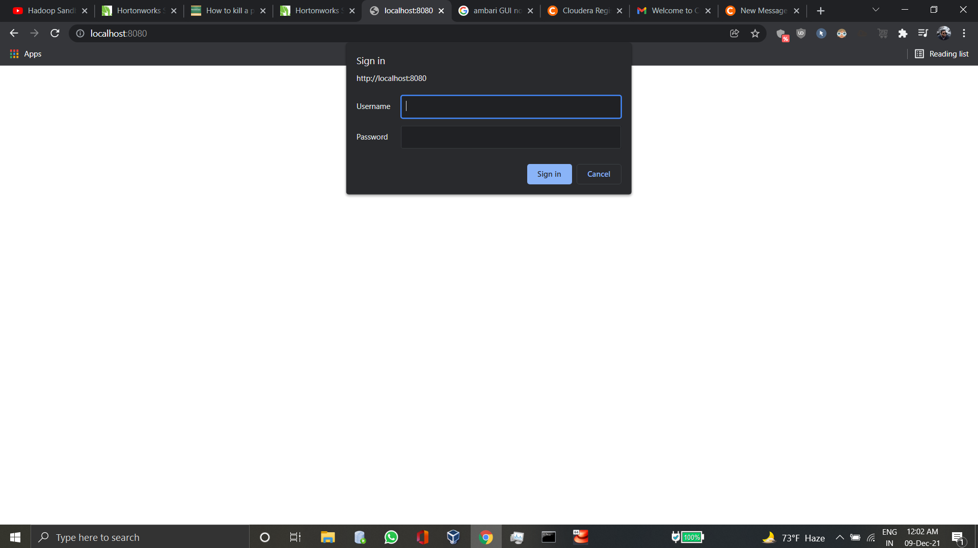 Ambari Dashboard is not getting loaded and Sign in... - Cloudera Community - 331823