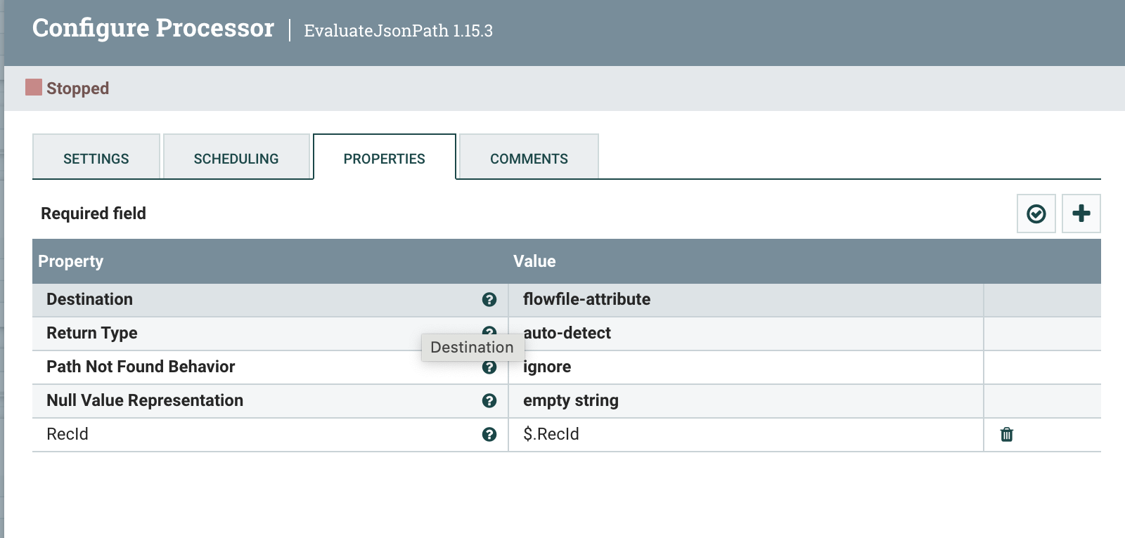Attribute Name Must Not Be Null Or Empty In Putdyn Cloudera