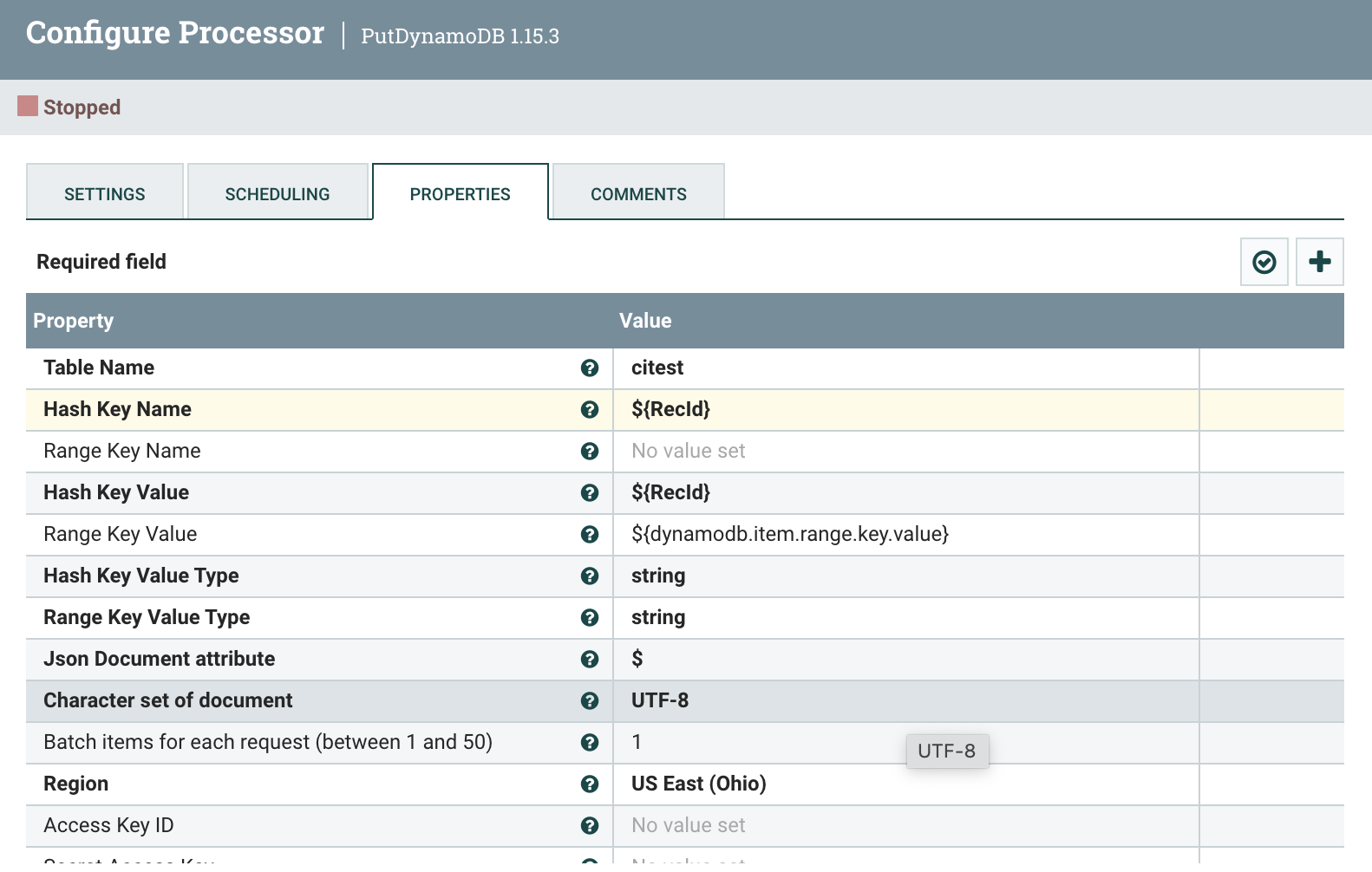 attribute name must not be null or empty in putdyn... - Cloudera ...