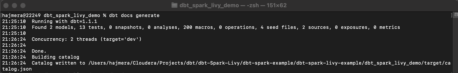 Getting started with dbt-spark-cde adapter - Cloudera Community - 373227