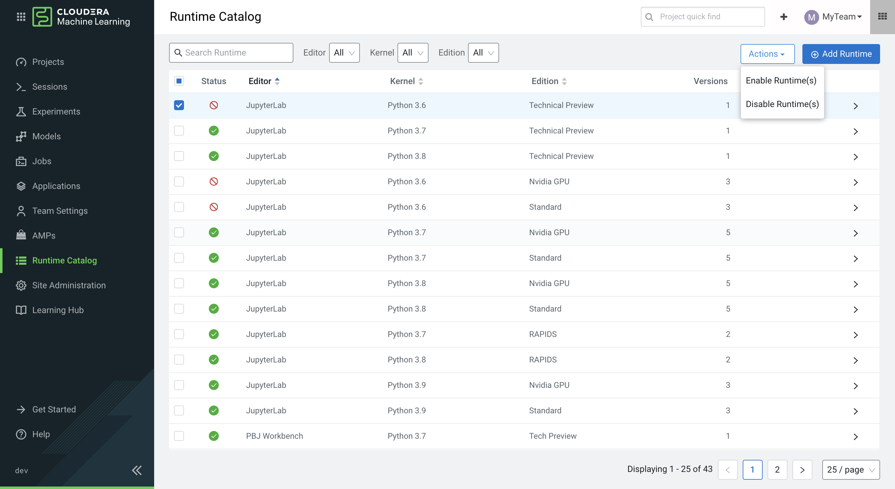 Cloudera Machine Learning now supports disabling M... - Cloudera ...