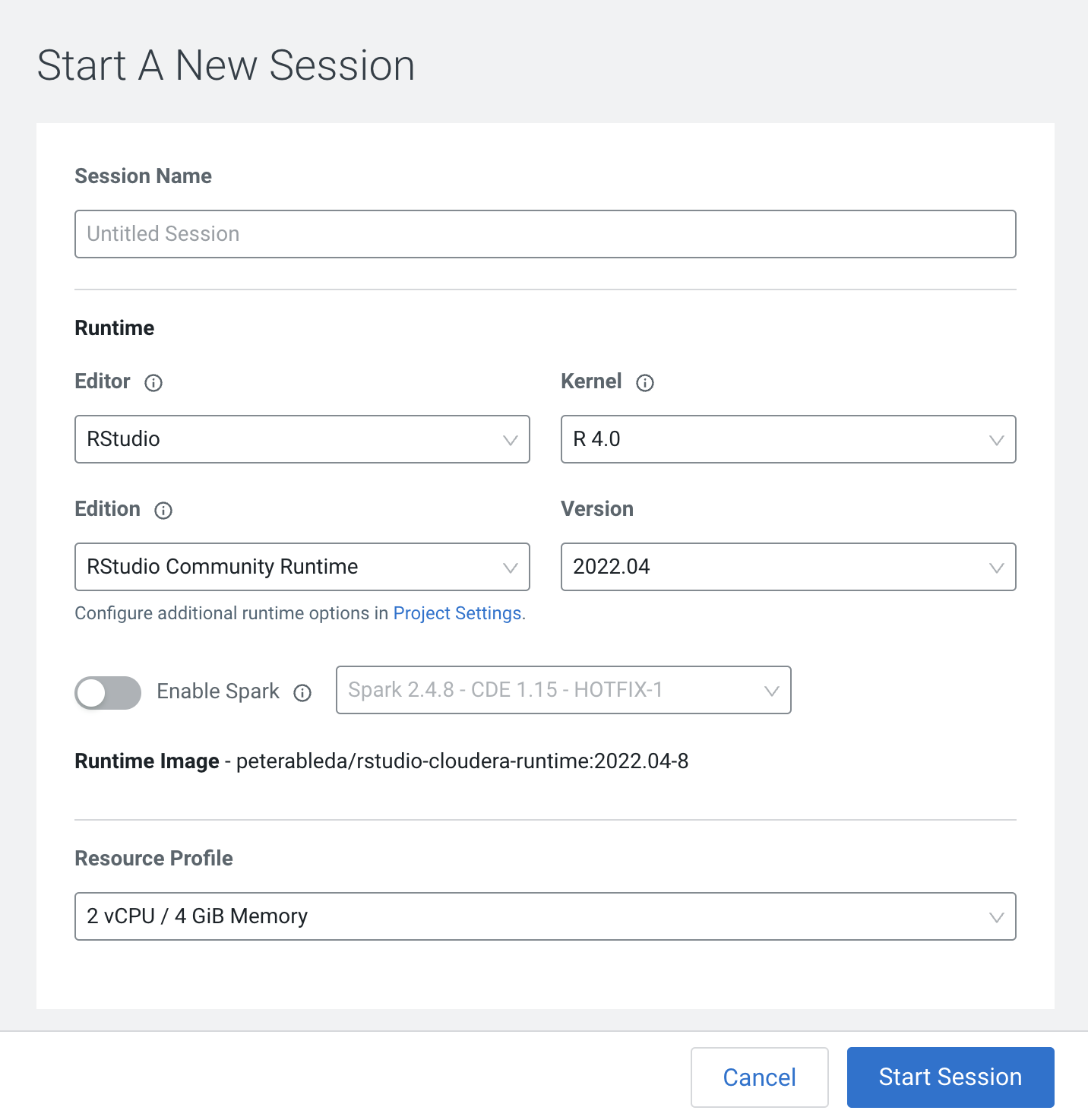 Using RStudio as an Editor with ML Runtimes - Cloudera Community - 325166
