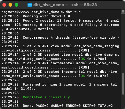 Getting started with dbt-hive - Cloudera Community - 373226