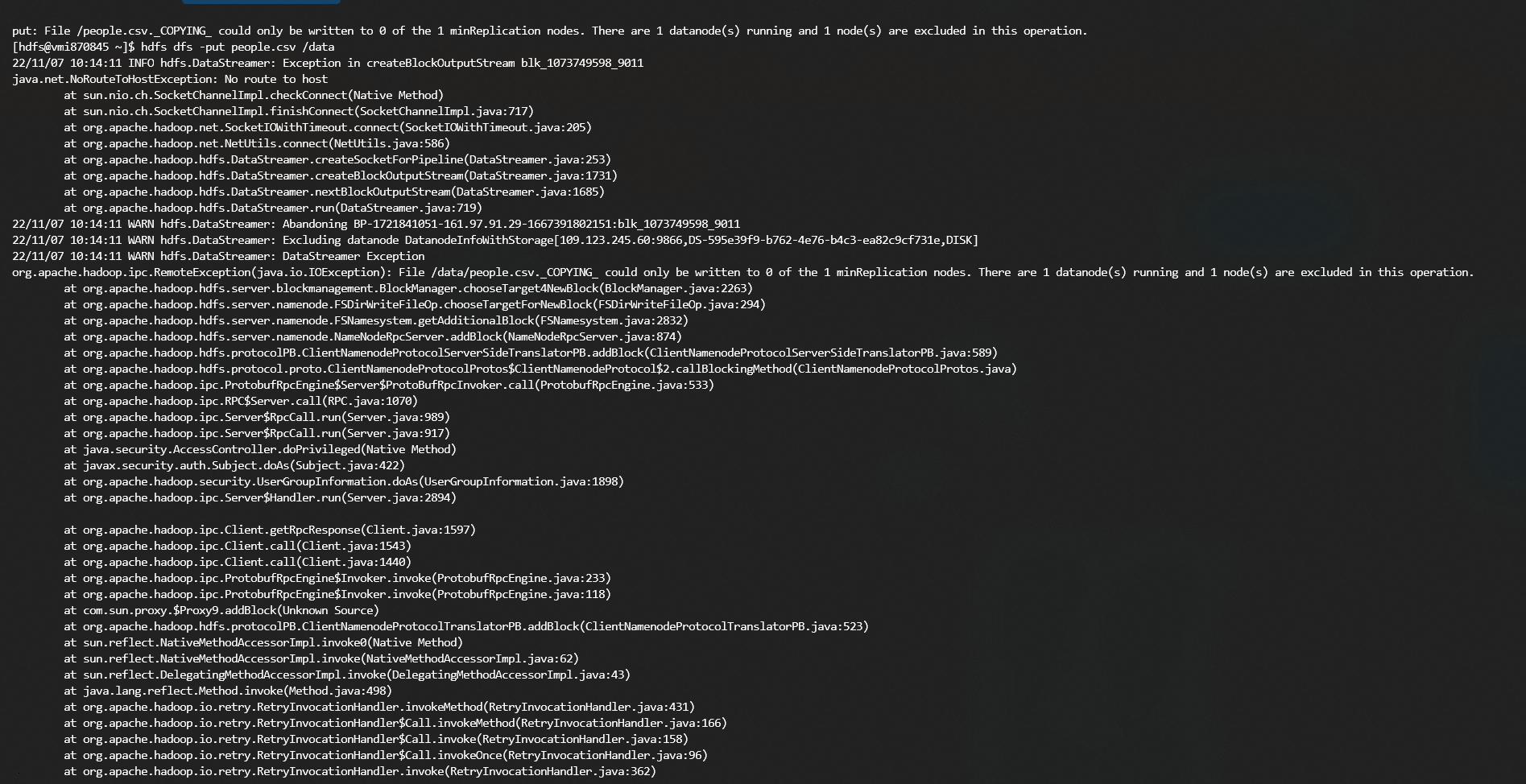 Solved: put data from local to hdfs could only be written ... - Cloudera Community - 357090