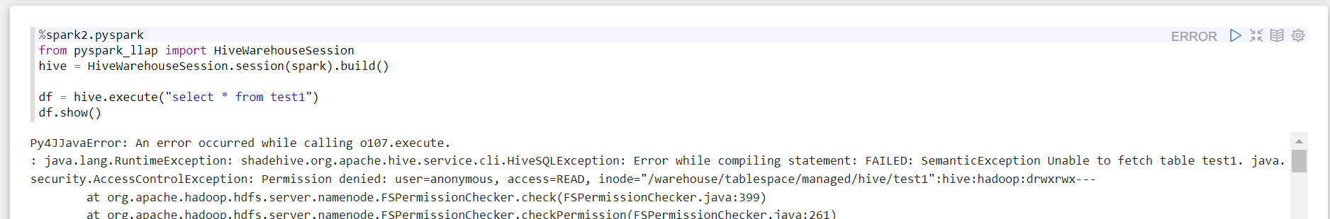 Solved Zeppelin Pyspark Query Hive Curityaccess Cloudera Community 359391 