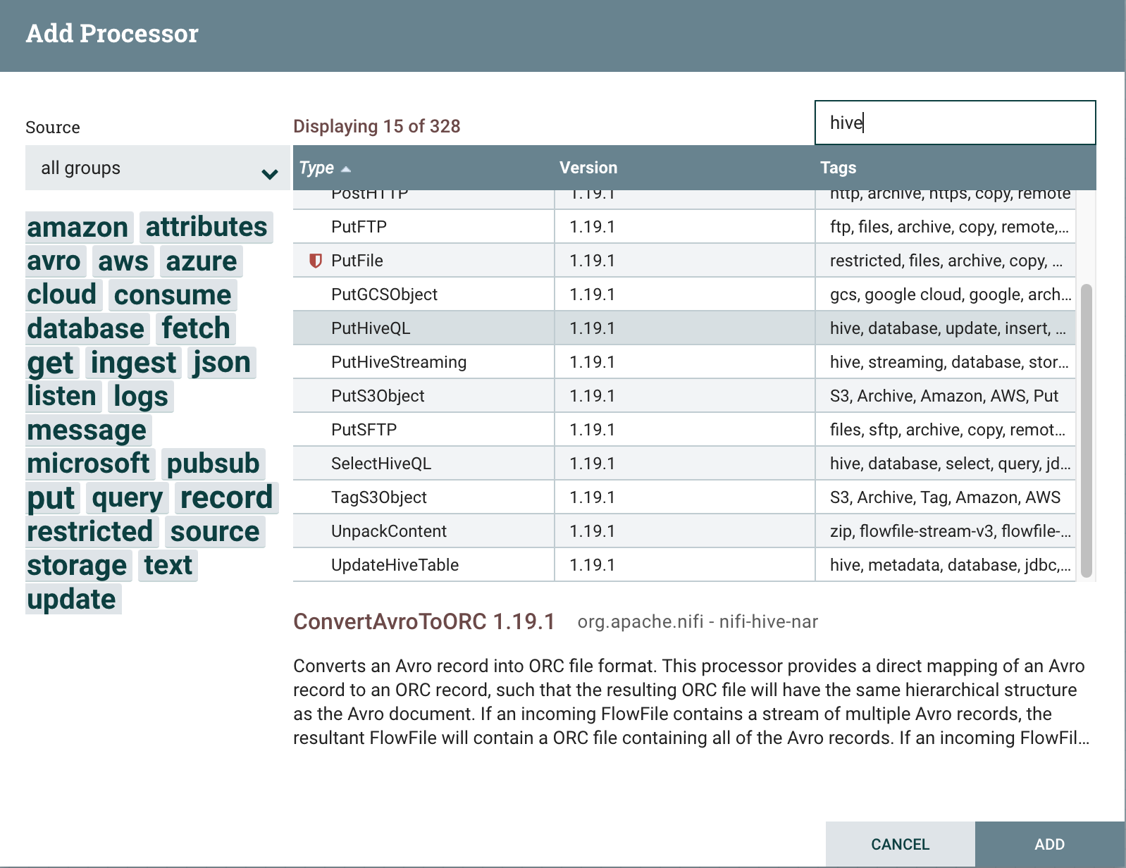 Solved: Missing Hive Processors In Nifi 1.19.1 - Cloudera Community - 359666