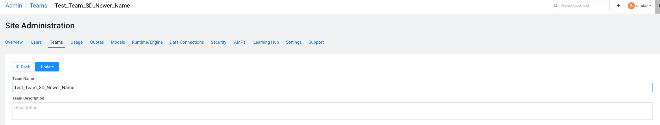 Solved: Renaming an CML Team name - Cloudera Community - 359820
