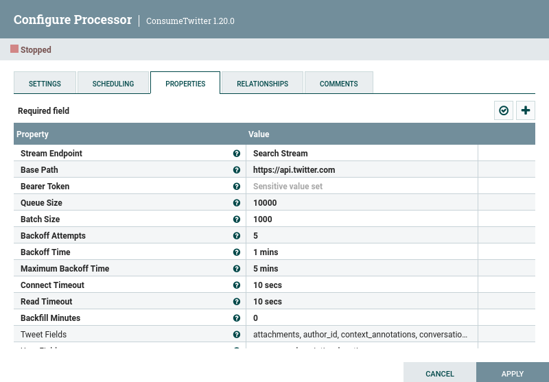 Collecting User Field from tweets - Cloudera Community - 364475