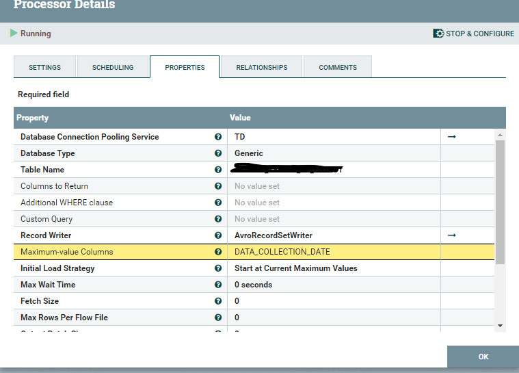 NIFI QueryDatabaseTable Maximum-value Columns - Cloudera Community - 364759