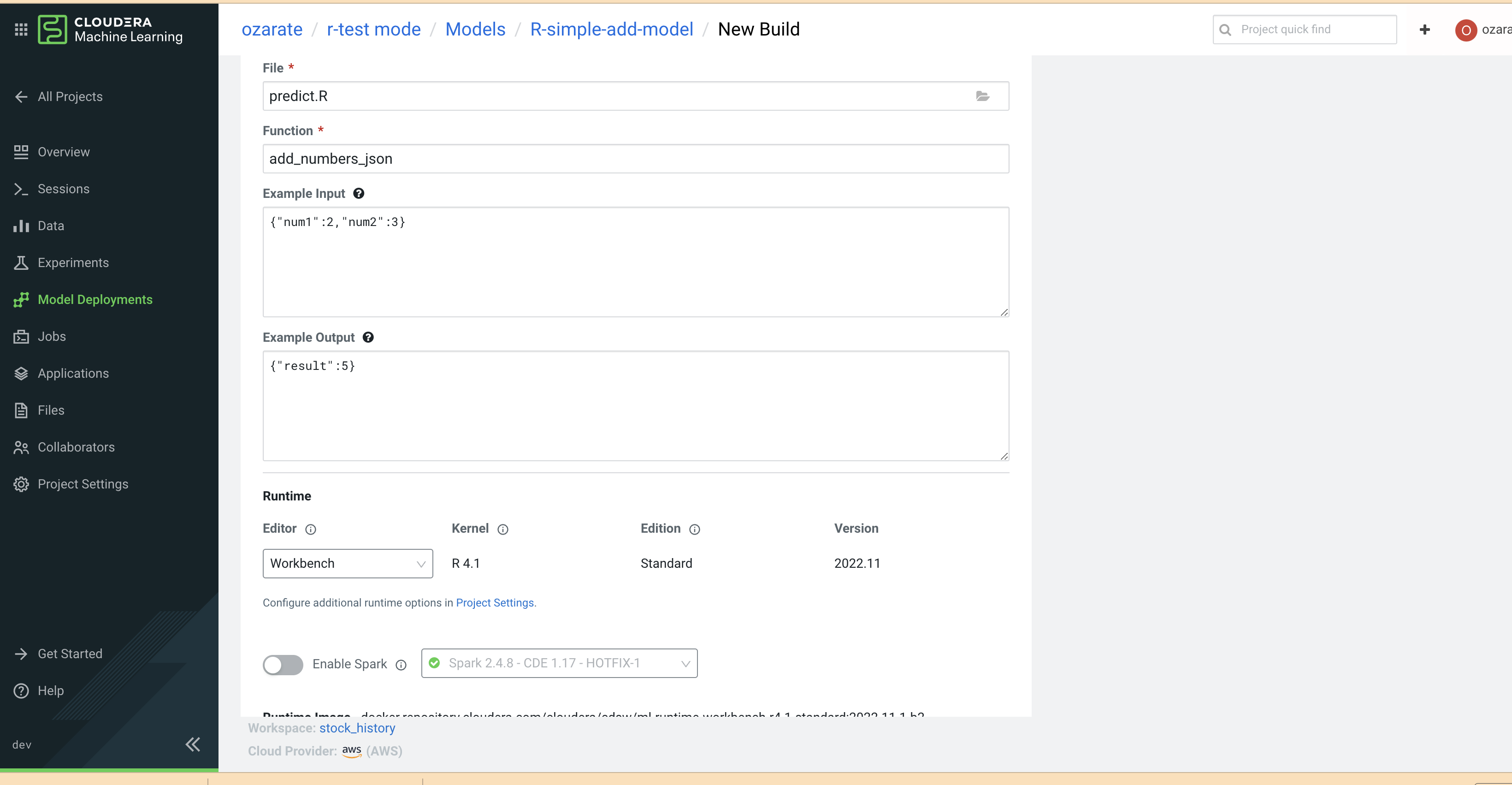 How To Deploy R Models In Cml Cloudera Community 367941