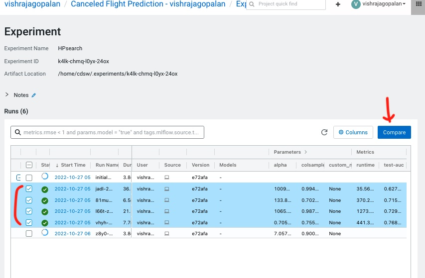 Tuning Hyperparameters with Experiments feature on... - Cloudera Community - 368654