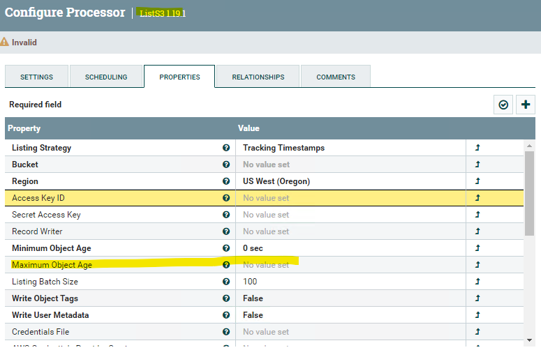 Solved: NiFi ListS3 Maximum Object Age - Cloudera Community - 369028