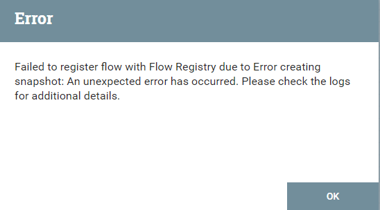 Solved: Failed to register flow with Flow Registry due to ...