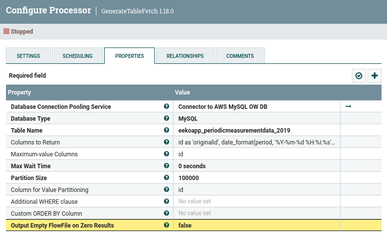 Ni-Fi GenerateTableFetch produces no output if the... - Cloudera Community - 376767
