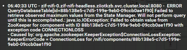 NiFi. QueryDatabaseTable - failed to retrive obser... - Cloudera Community - 378262
