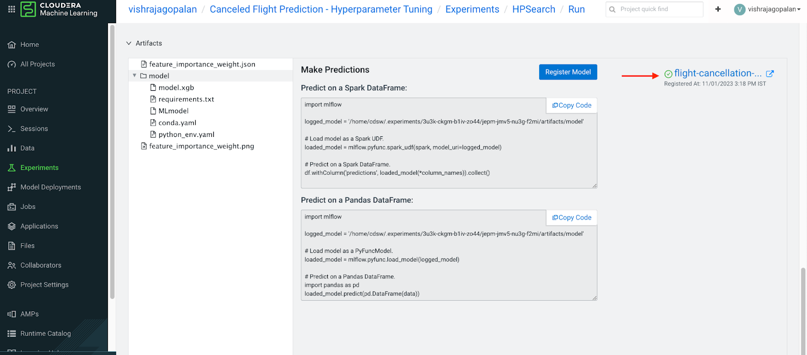 How to use Model Registry on Cloudera Machine Lear... - Cloudera Community - 379812