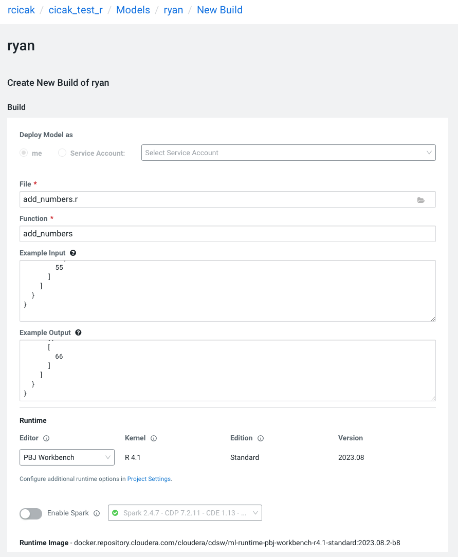 How To Deploy An R Scriptmodel In Cml That Intera Cloudera