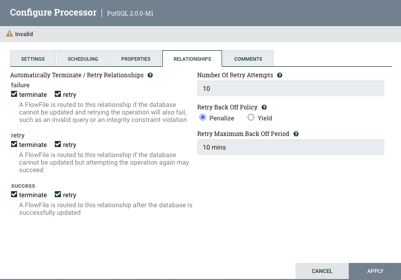 Solved: Re: Flowfile is currently penalized and data canno... - Cloudera Community - 381976