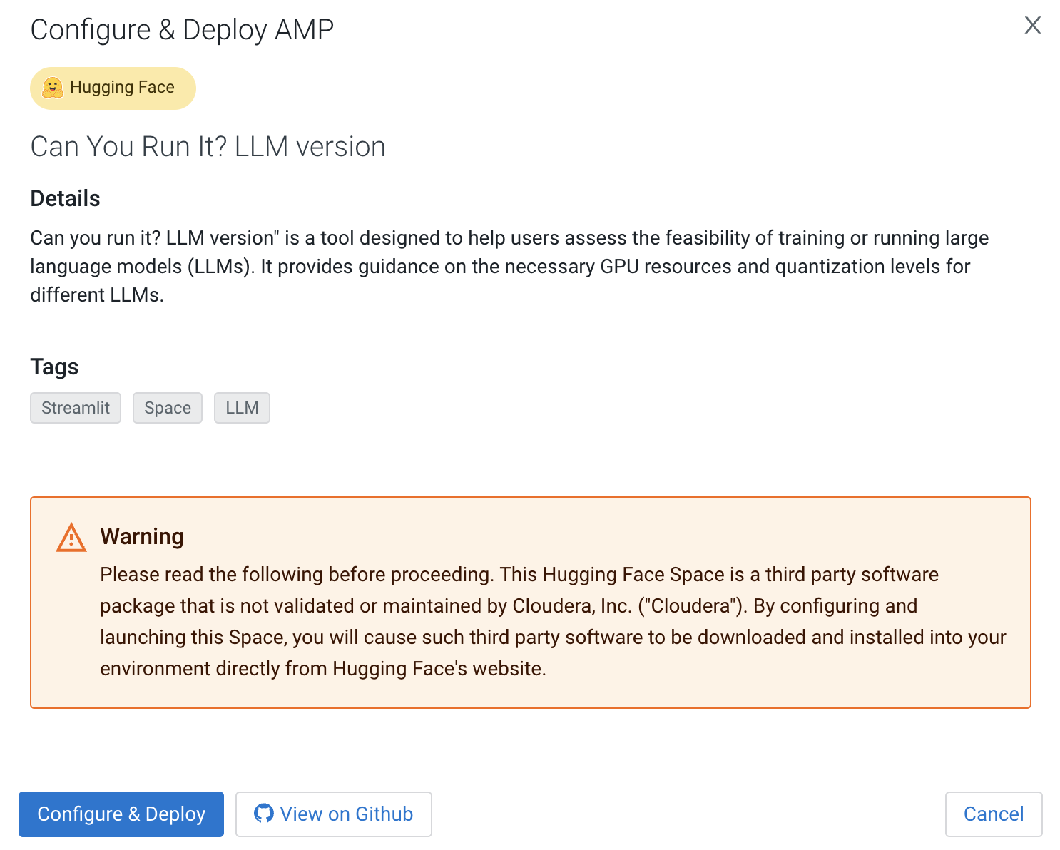 🤗 Hugging Face Spaces AMPs Accelerate ML Projects - Cloudera Community ...