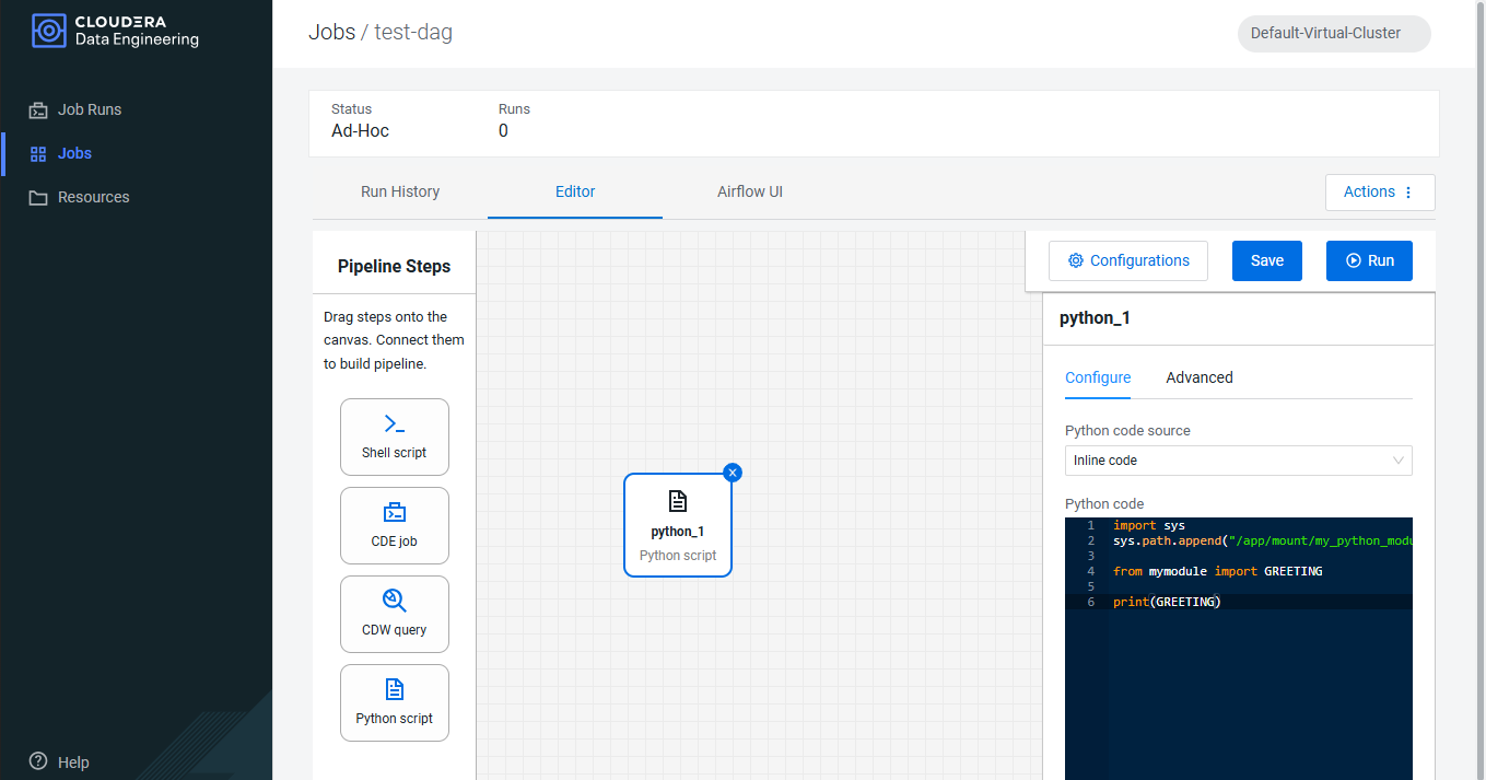 Tactical modularity in CDE Airflow by loading code... - Cloudera ...