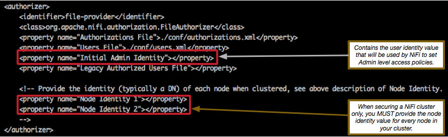 Understanding the "Initial Admin Identity" and "No... - Cloudera Community - 249335