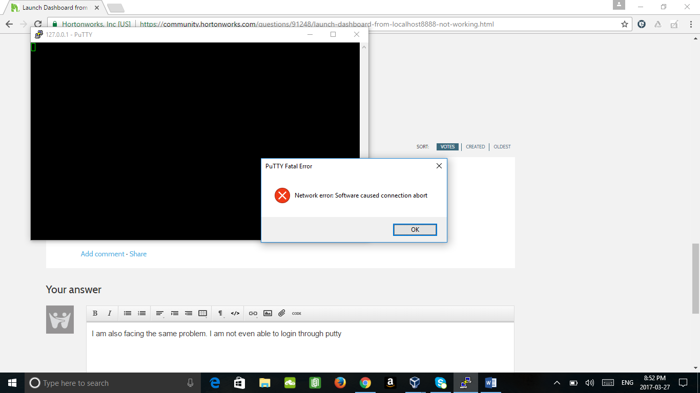 Launch Dashboard from Localhost:8888 Not Working - Cloudera Community ...