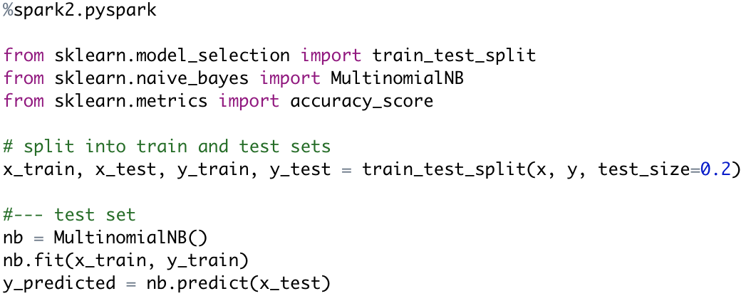 Naive Bayes ML to classify text (Part 1): Zeppelin... - Cloudera Community - 249210