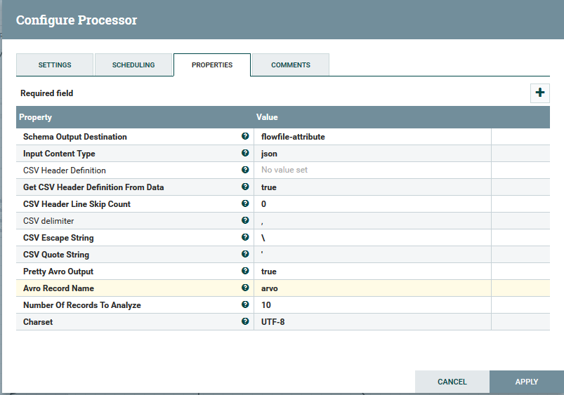 Solved: InferAvroSchema - JSON flowfile going straight to ... - Cloudera Community - 230547