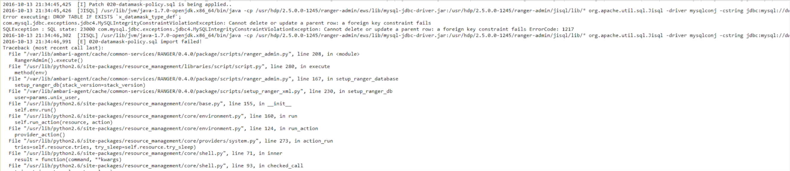 Ranger issue while HDP upgrade - Cloudera Community - 248892
