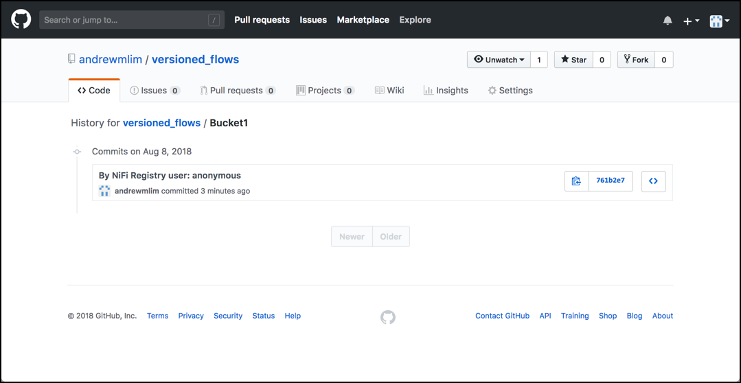 Storing Apache NiFi Versioned Flows in a Git Repos... - Cloudera Community - 248713