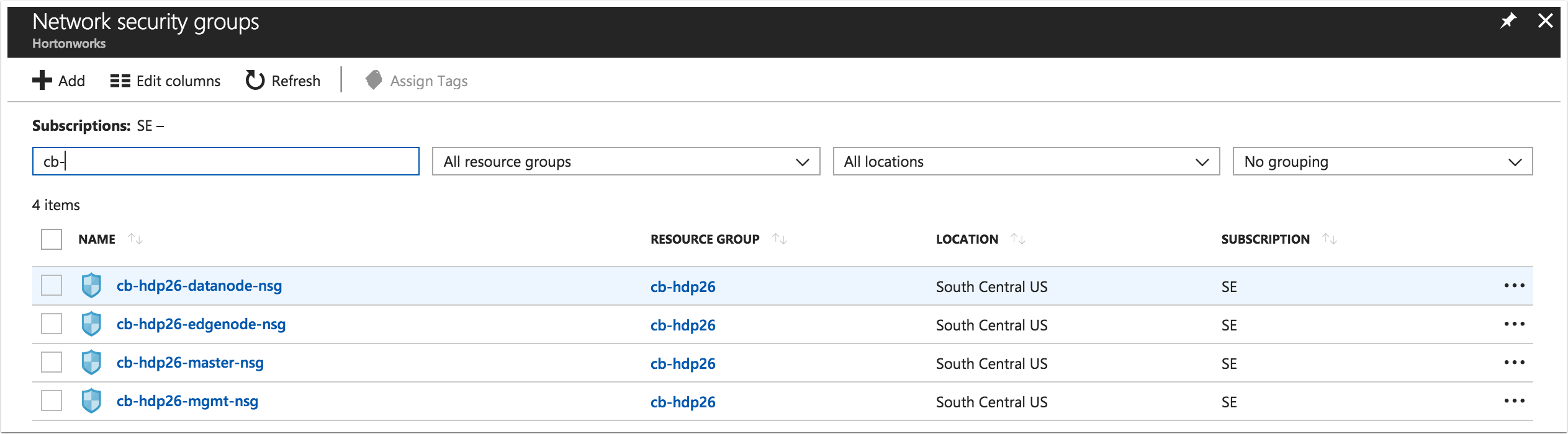 Using Pre-defined Security Groups with Cloudbreak - Cloudera Community - 247942