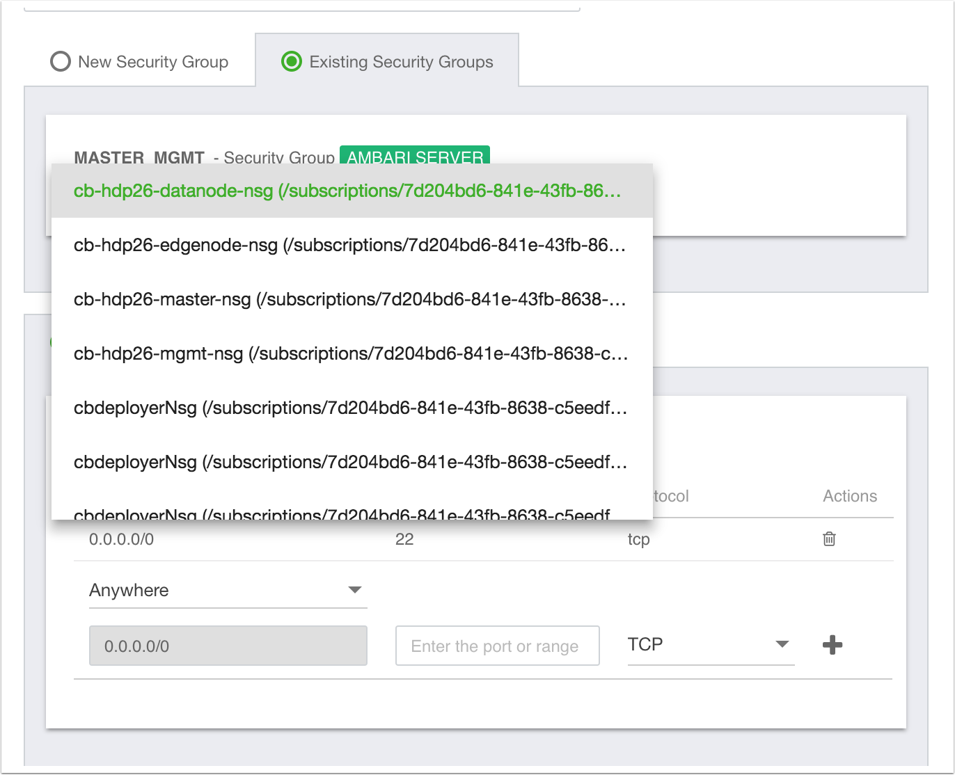 Using Pre-defined Security Groups with Cloudbreak - Cloudera Community - 247942
