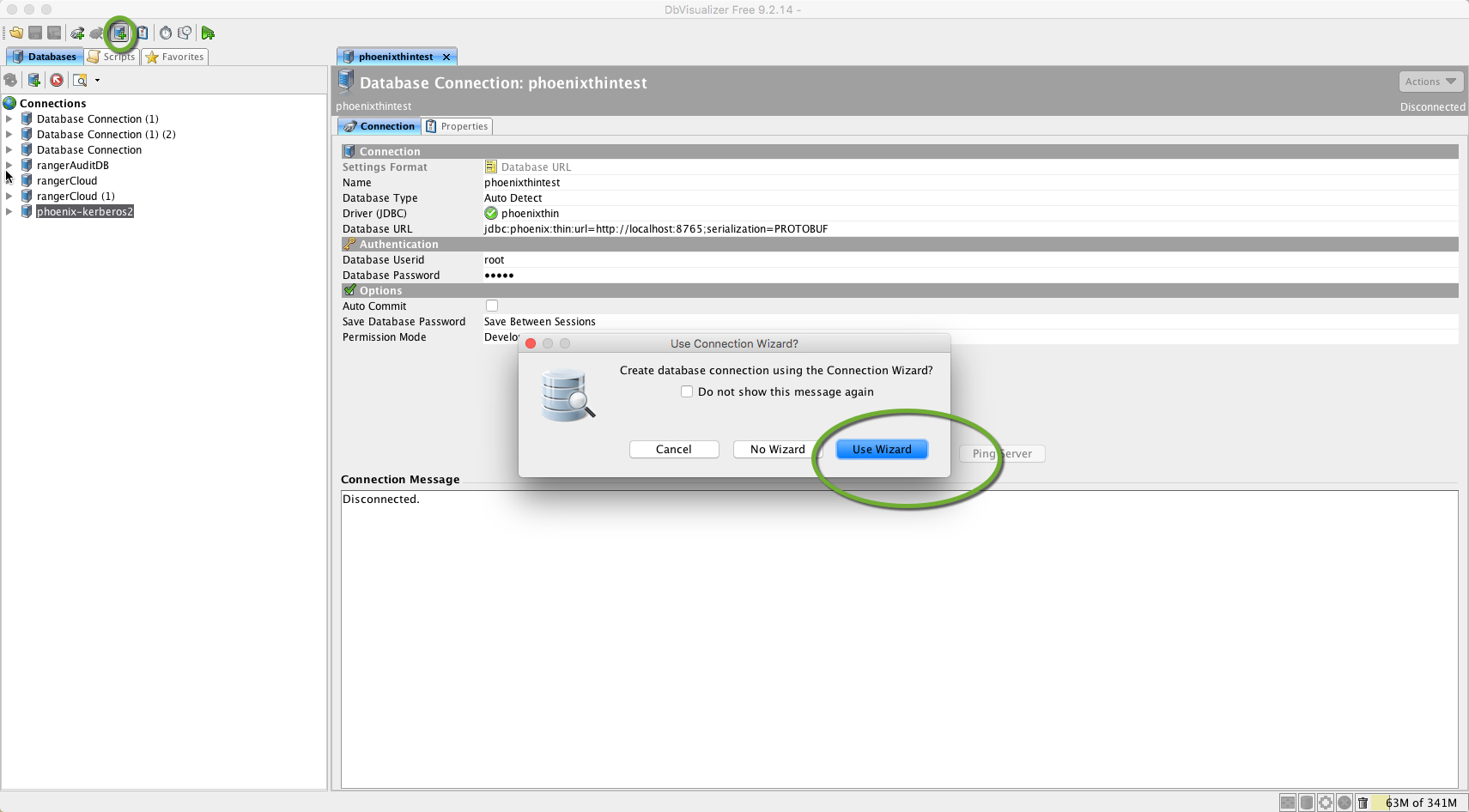 Connecting to Phoenix Query Server via DBVisualize... - Cloudera ...